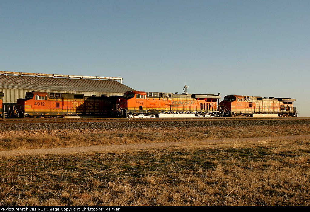 BNSF 4912, 7403, and 4020